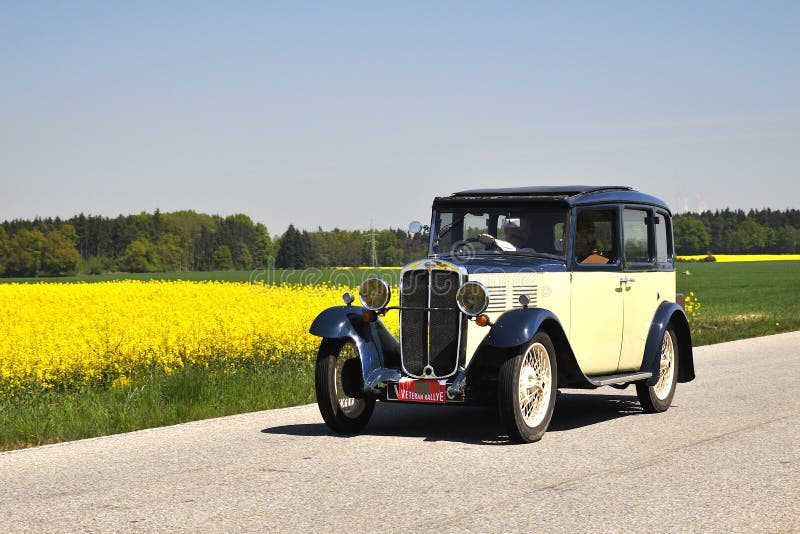 Vintage Car on a Road stock photo. Image of road, street - 25409254