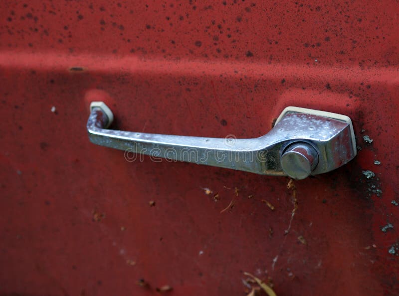 Vintage Car Back Door Handle Stock Image - Image of russian, locked ...