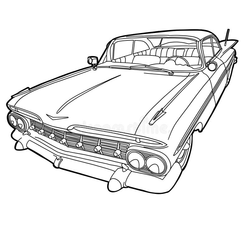 Classic Car Outline Stock Photos - Free & Royalty-Free Stock Photos ...