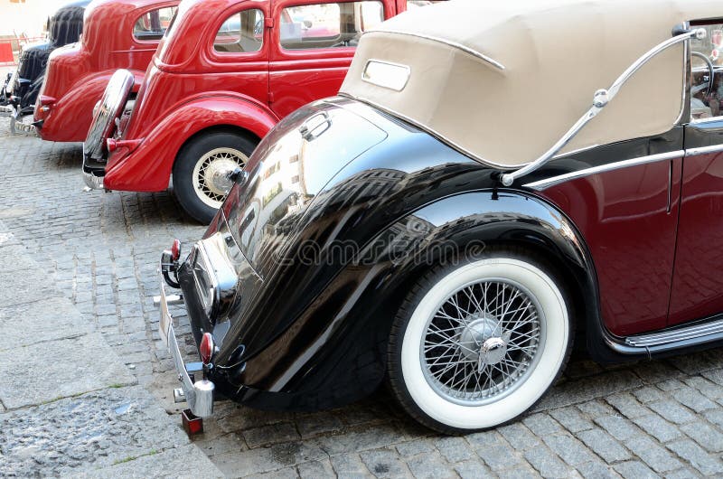 Vintage car collection stock image. Image of shiny, detail - 42818009