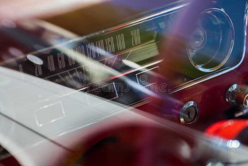 Vintage car dashboard stock image. Image of history, oldtimer - 70608025