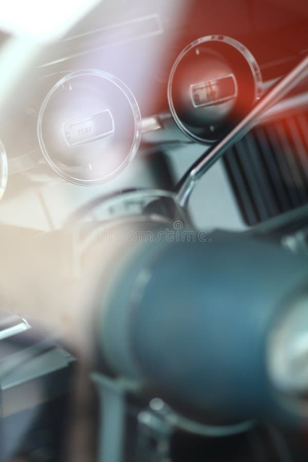 Vintage car dashboard stock photo. Image of classical - 48730286