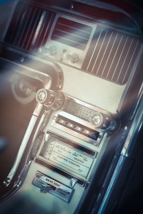 Vintage car dashboard stock image. Image of retro, indicator - 49721389