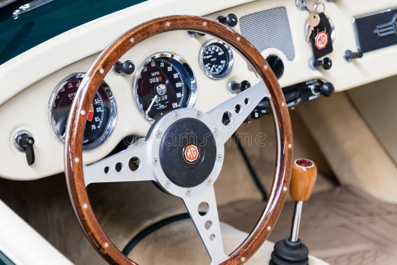 Vintage car dashboard editorial stock image. Image of drive - 55346394