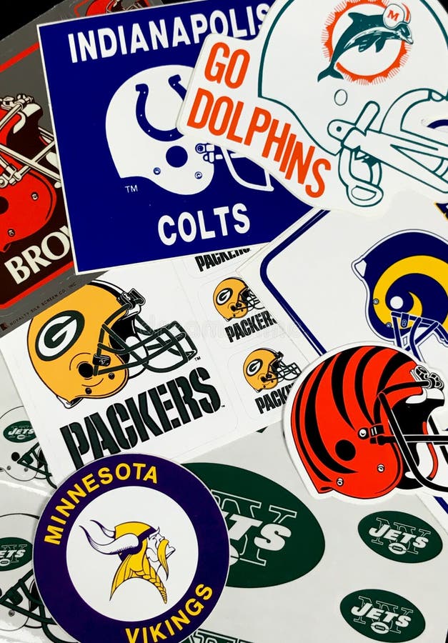 NFL Teams editorial photo. Image of stickers, football - 112873041