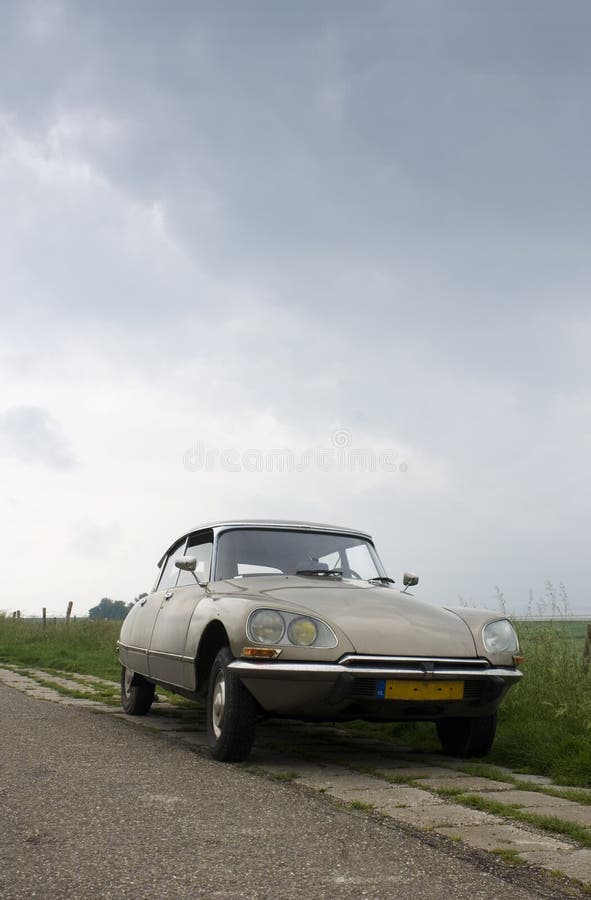 Vintage car on Dutch stock photo. Image of classic, retro - 2597406