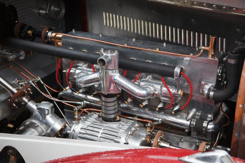 Vintage car engine stock photo. Image of bugatti, view - 28197460