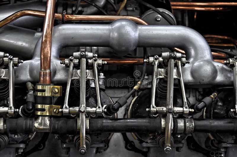 Vintage car engine stock image. Image of cylinder, vehicle - 28702059
