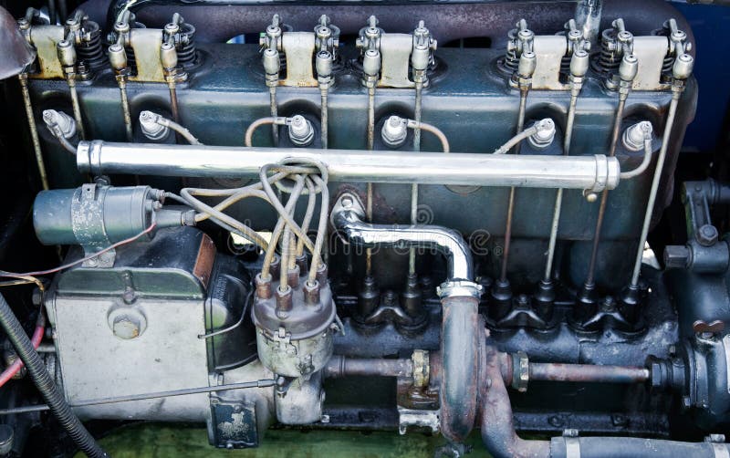 Vintage Car Engine stock photo. Image of fast, motor, chrome - 4203078