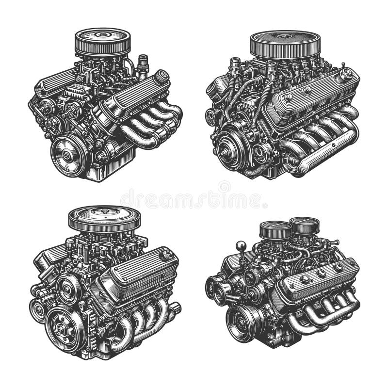 Classic Car Engraving Vector Stock Illustrations – 593 Classic Car ...
