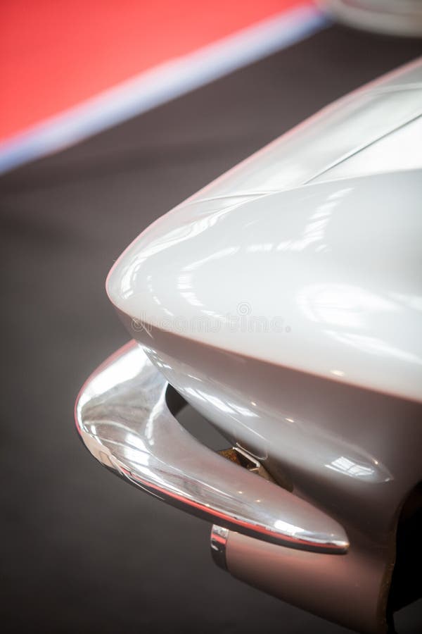 Vintage Car Front Bumper Detail Stock Image - Image of ornament, style ...