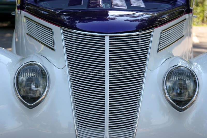 Vintage car - front view stock image. Image of historic - 1031263