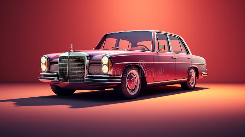 Vintage Car Grace Nostalgic Splendor Stock Illustration - Illustration ...