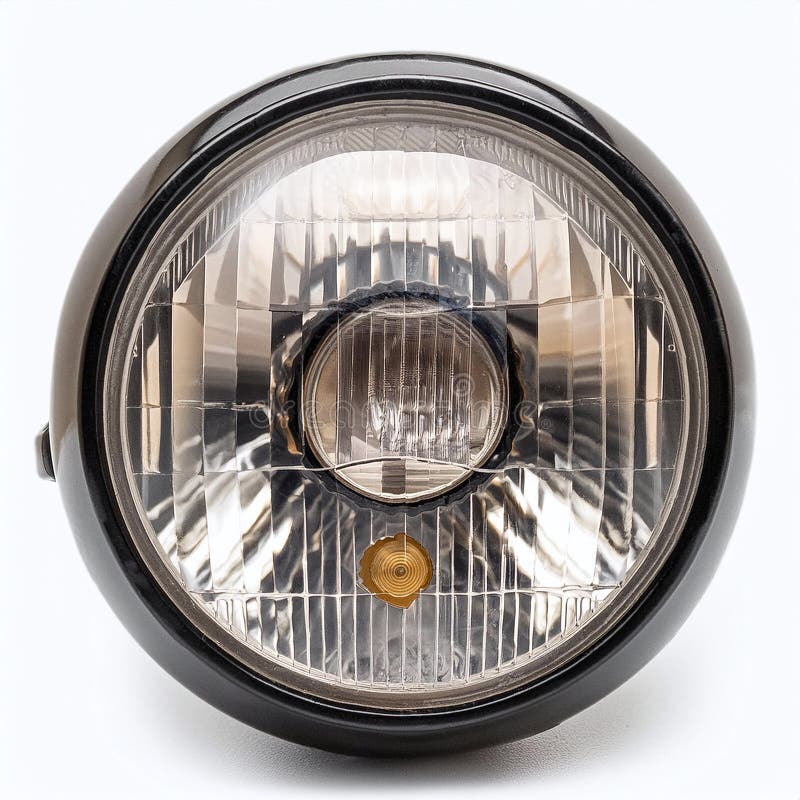 Vintage Car Headlight Close-up with Intricate Design Stock Illustration ...