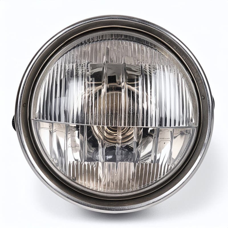 Vintage Car Headlight Close-up with Intricate Design Stock Illustration ...