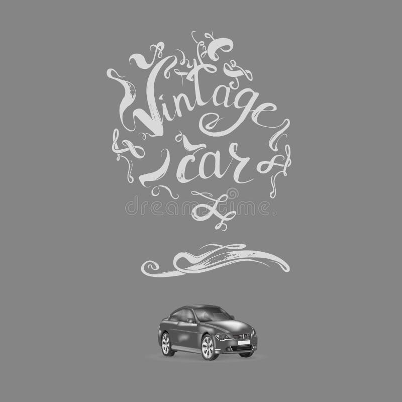 Vintage Car Lettering Vectors Stock Illustrations – 11 Vintage Car ...