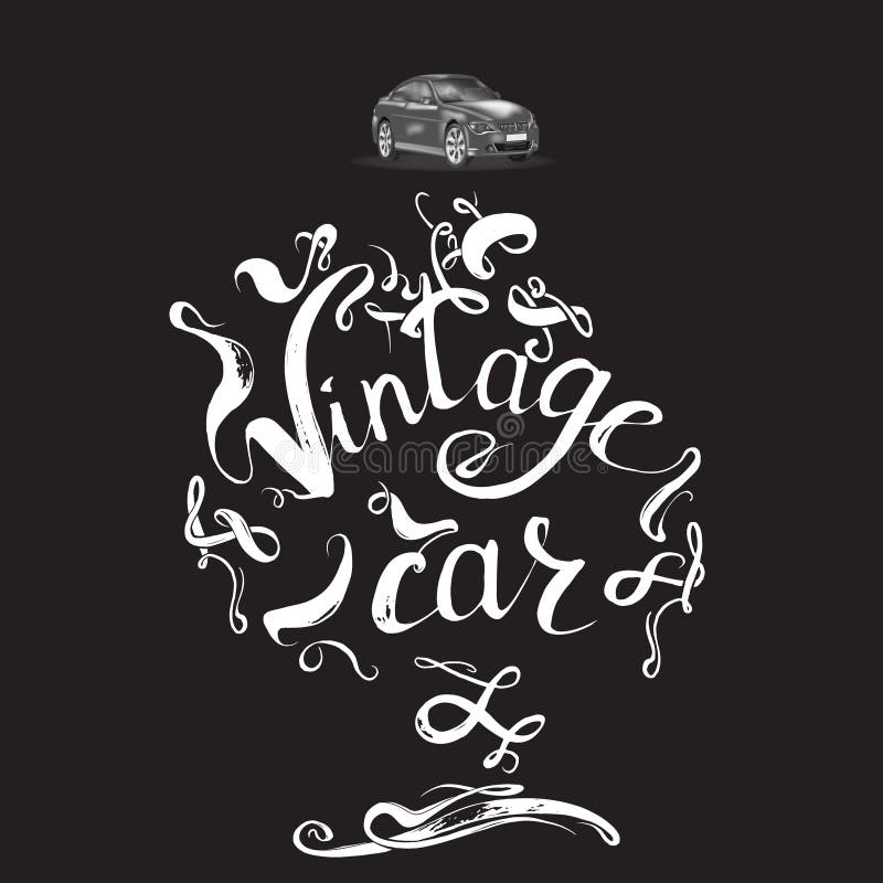 Vintage Car Lettering Vectors Stock Illustrations – 11 Vintage Car ...