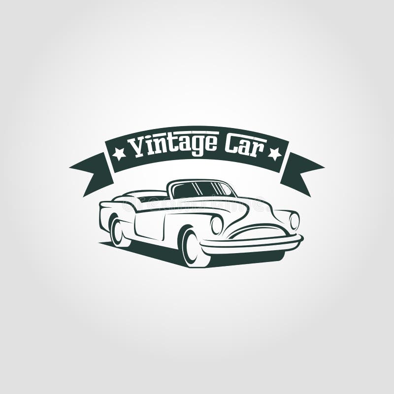 Vintage Car Logo Vector stock vector. Illustration of unique - 129804770