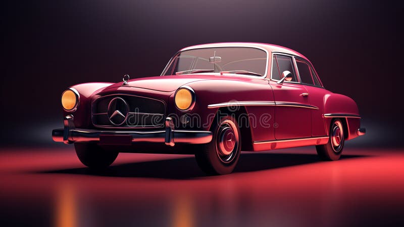 Vintage Car on a Magazine Cover a Timeless Classic Stock Illustration ...