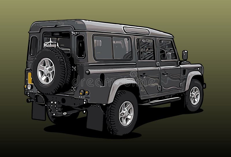 Vintage car rear view stock vector. Illustration of realistic - 264038348