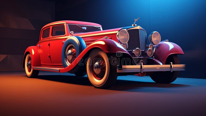 Vintage Car at Rest Nostalgic Charm Stock Illustration - Illustration ...