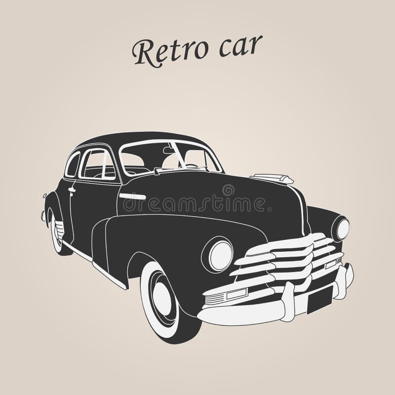 Vintage Car. Retro Car. Classic Car. Vector Stock Illustration ...