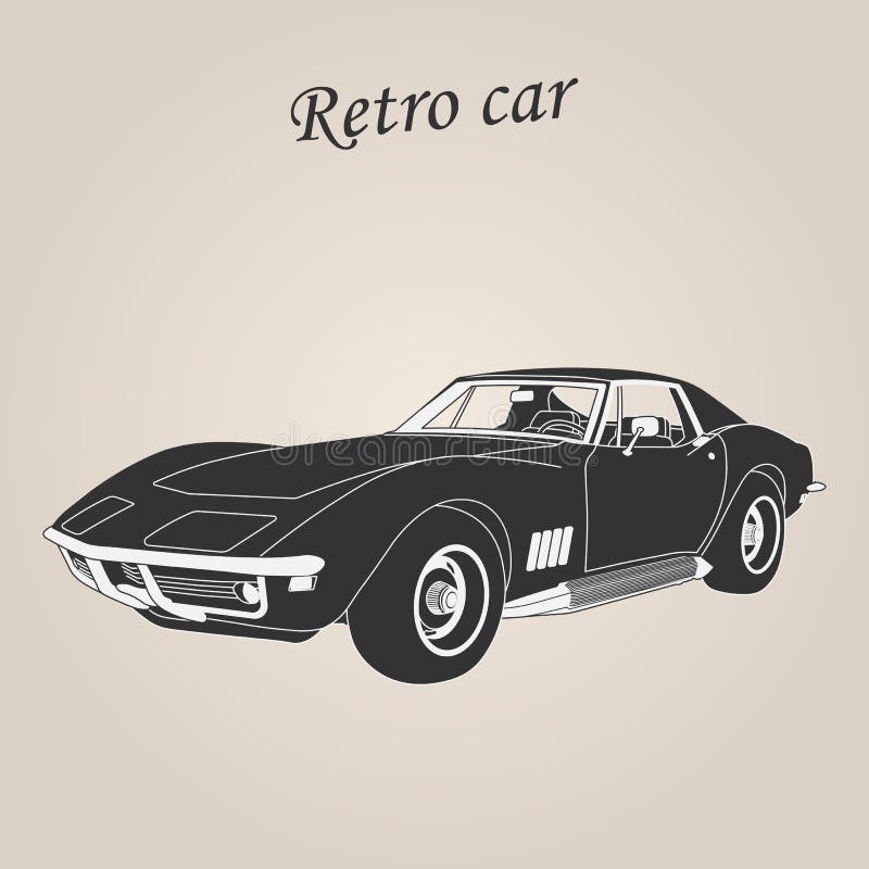 Vintage Car. Retro Car. Classic Car. Vector Stock Illustration ...