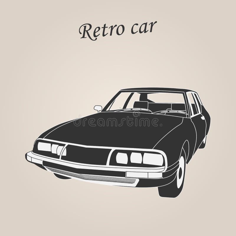 Vintage Car. Retro Car. Classic Car. Vector Stock Illustration ...