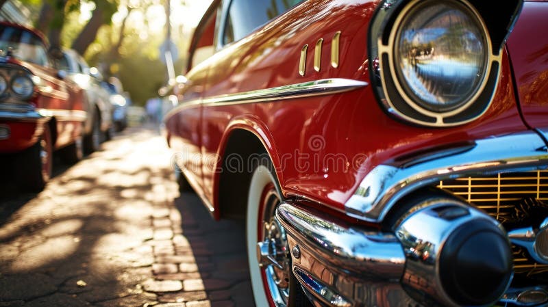 Vintage Car Show with Classic Models - AI Generated Stock Illustration ...