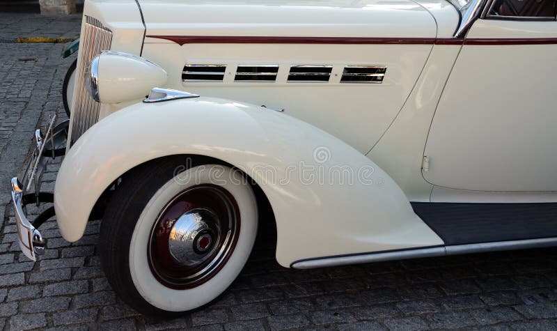 Vintage car side stock image. Image of automotive, wheel - 42817931