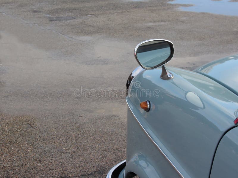 Vintage Car Side Mirror with Chrome Finish Stock Photo - Image of ...
