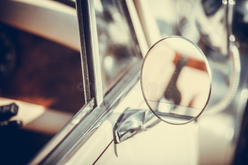 Vintage car side mirror stock image. Image of metallic - 88096059