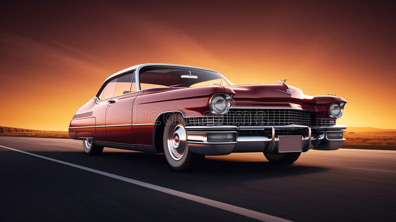 Vintage Car Thats a Dream Come True Stock Illustration - Illustration ...