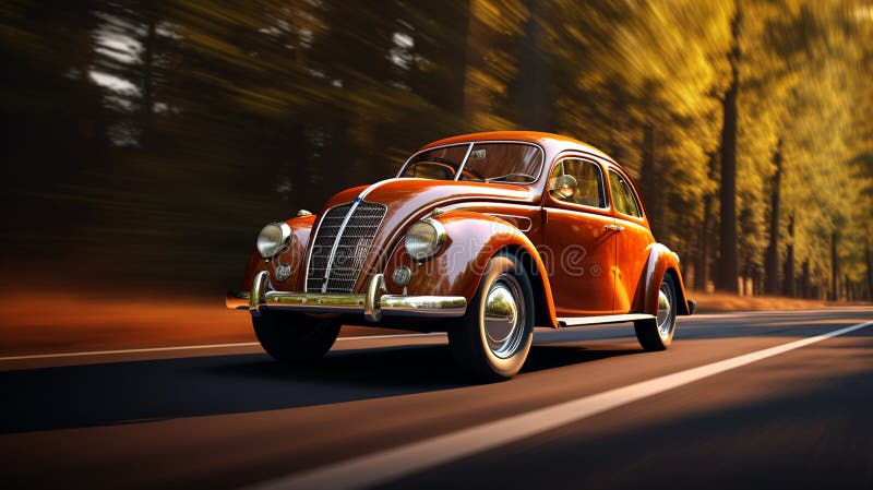 Vintage Car Thats a Timeless Beauty Stock Illustration - Illustration ...