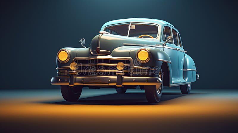 Vintage Car in a Toy a Childs Dream Come True Stock Illustration ...