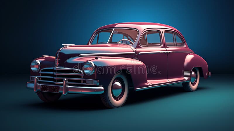 Vintage Car in a Toy a Dream Come True for Any Child Stock Illustration ...