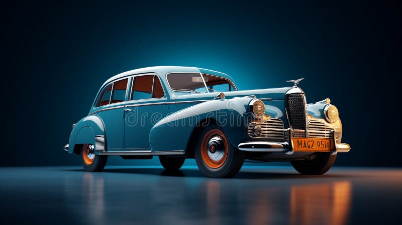 Vintage Car in a Toy a Dream Come True for Any Child Stock Illustration ...