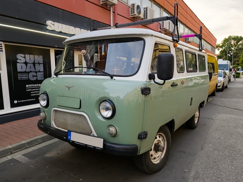 Vintage car UAZ-452 editorial stock image. Image of russian - 351184459