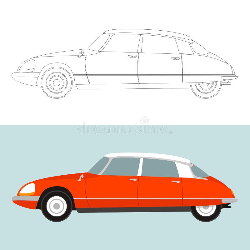 Vintage Car Profile Stock Illustrations – 580 Vintage Car Profile Stock ...