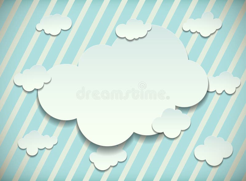 Frame with cut out clouds stock vector. Illustration of frame - 31984665