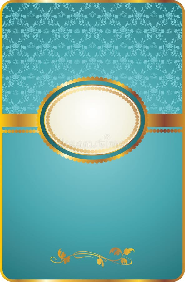 Vintage Card with Gold Emblem Stock Vector - Illustration of graphic ...