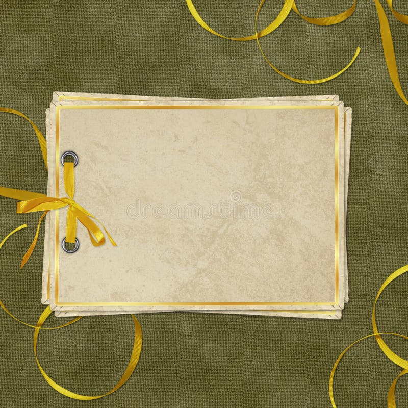 Vintage Card from Old Paper Stock Illustration - Illustration of paper ...