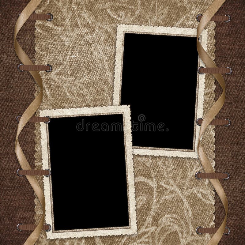 Vintage Card from Old Paper Stock Illustration - Illustration of ...