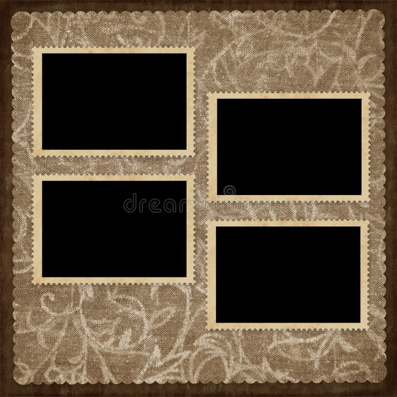 Vintage Card from Old Paper Stock Illustration - Illustration of border ...