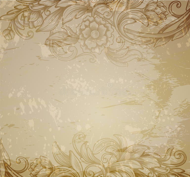 Vintage card with patterns stock vector. Illustration of card - 35966467