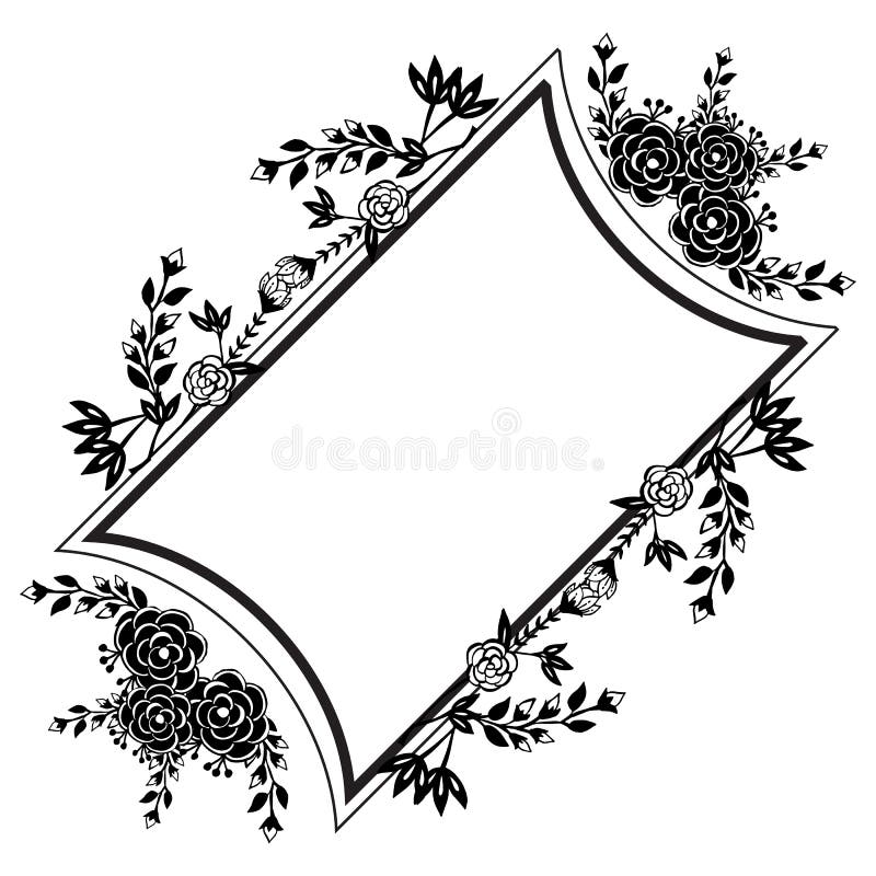 Vintage Cards, Decoration of Beautiful Flower, Various Shape Elegant ...