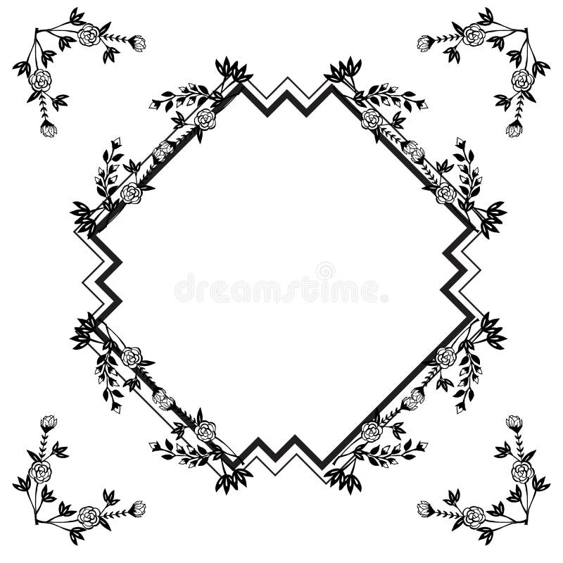 Vintage Cards, Decoration of Beautiful Flower, Various Shape Elegant ...