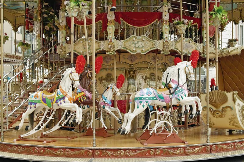 Vintage carousel stock image. Image of attraction, feast - 28124279