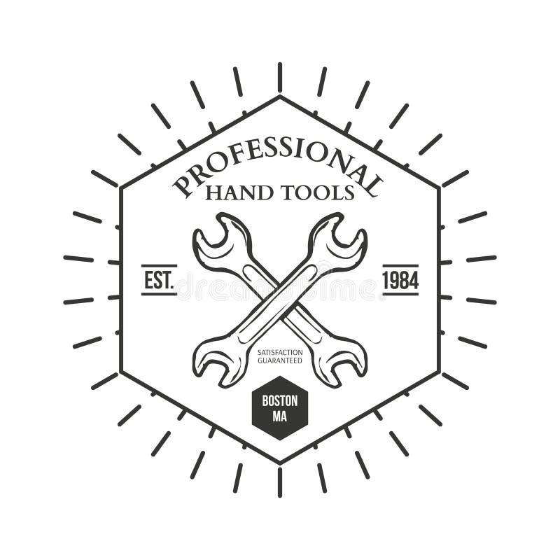 Vintage Carpentry Hand Tools, Repair Service, Labels and Design Stock ...