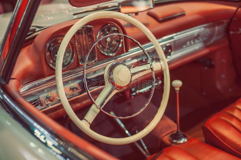 Vintage cars dashboard stock photo. Image of elegance - 29225362
